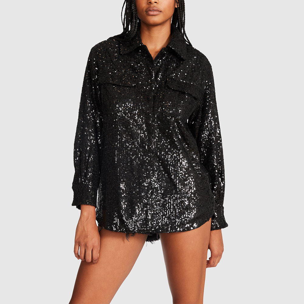 Glitter Sweet Jacket BLACK – Steve Madden Morocco
