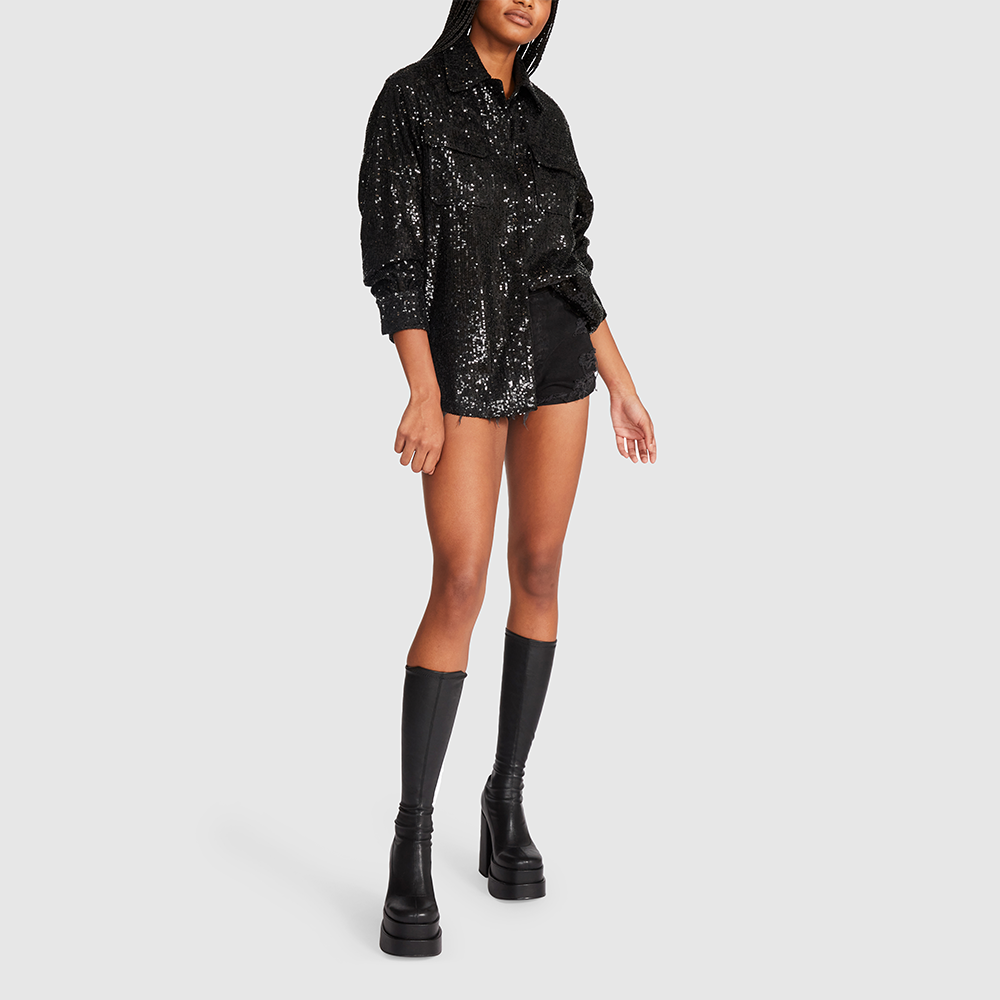 Glitter Sweet Jacket BLACK – Steve Madden Morocco